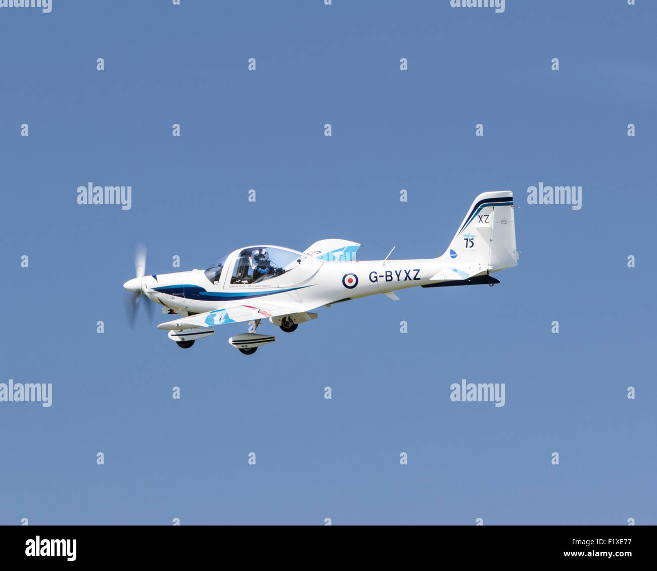 RAF Grob 115E Tutor aircraft flying at the 2015 Shoreham airshow Stock ...