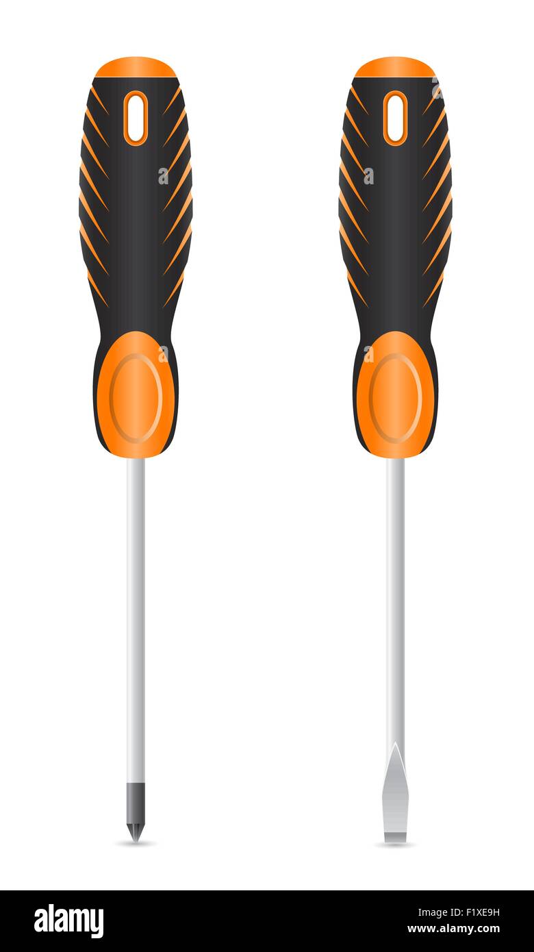tool screwdriver vector illustration isolated on white background Stock ...