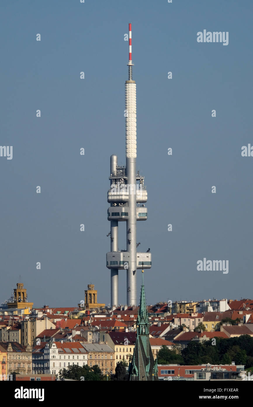 Zizkov TV Tower, Prague, Czech Republic, Europe Stock Photo - Alamy