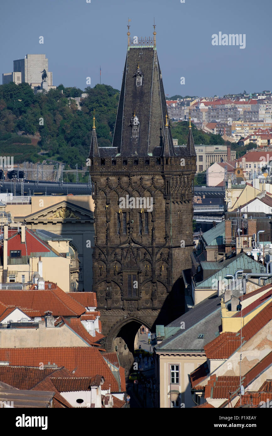 Powder Tower Gate in Prague, Czech Republic, Europe Stock Photo - Alamy