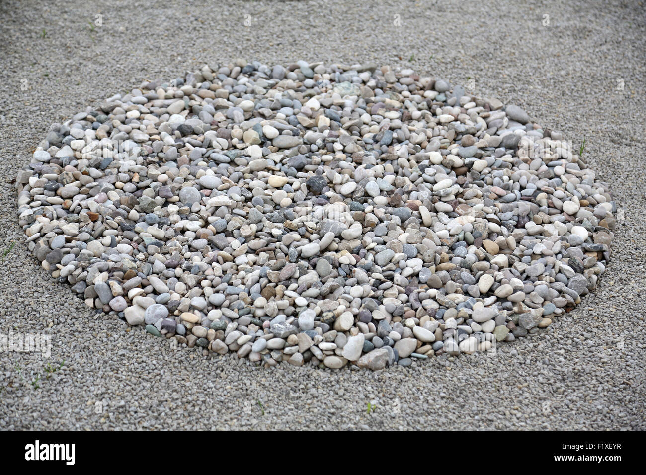 Garden design, with hard landscaping, using shaping, paving, rocks and ...