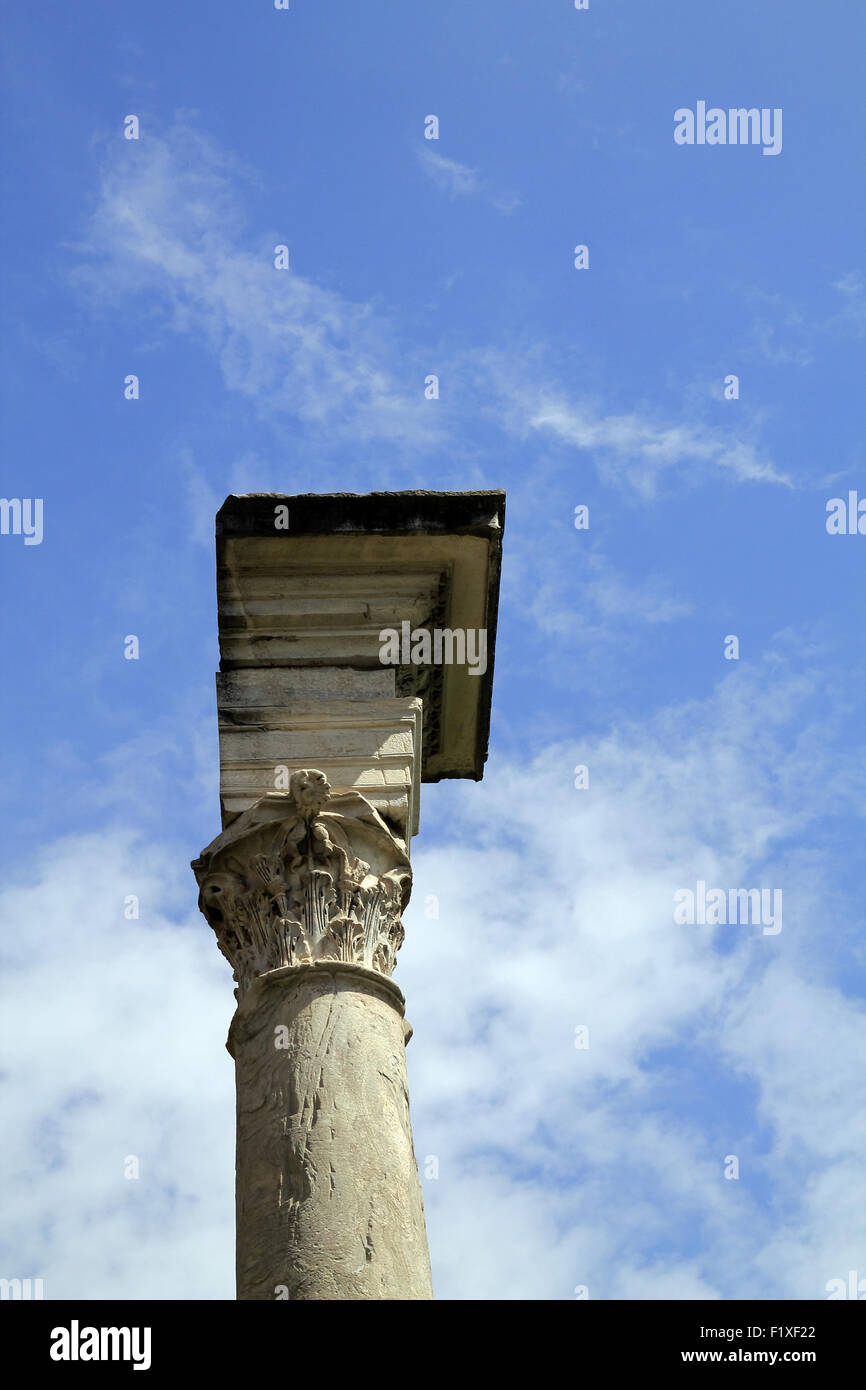 The Roman Forum, ancient ruins, antiques. Column. Rome, Italy Stock ...