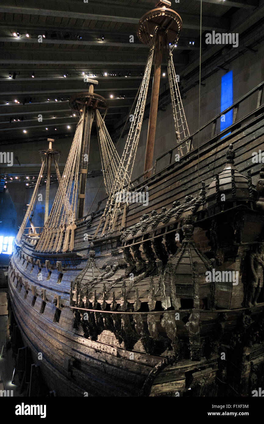 Stern of the Vasa warship at the Vasa museum, Stockholm, Sweden Stock ...