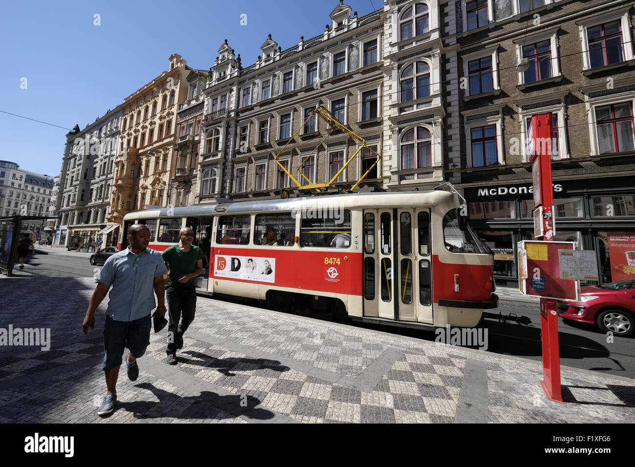 Prague praha tram streetcar hi-res stock photography and images - Alamy