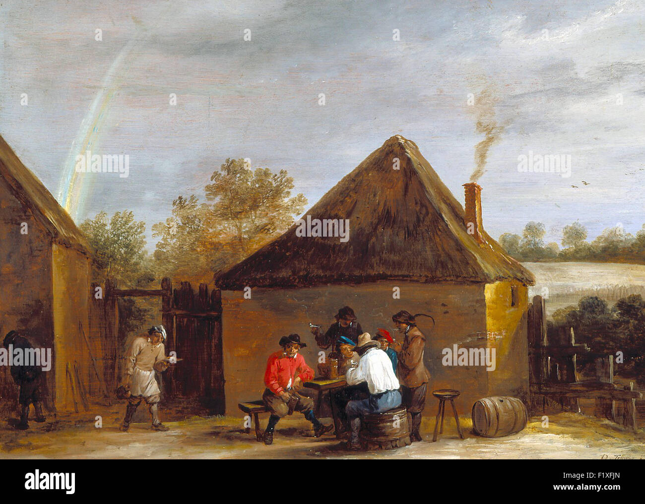 David Teniers the Younger - Village Scene Stock Photo - Alamy