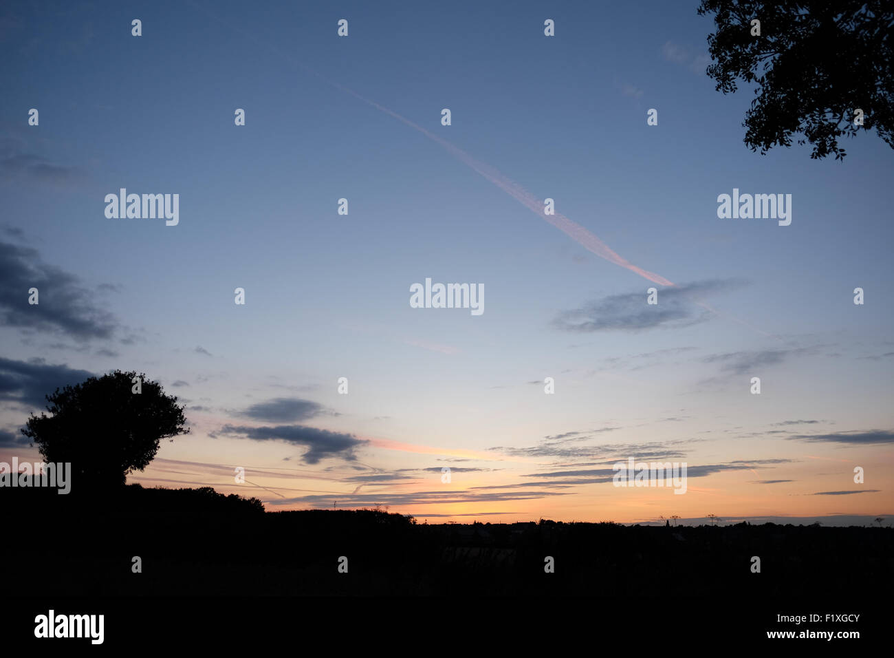 sunset in loughborough Stock Photo - Alamy