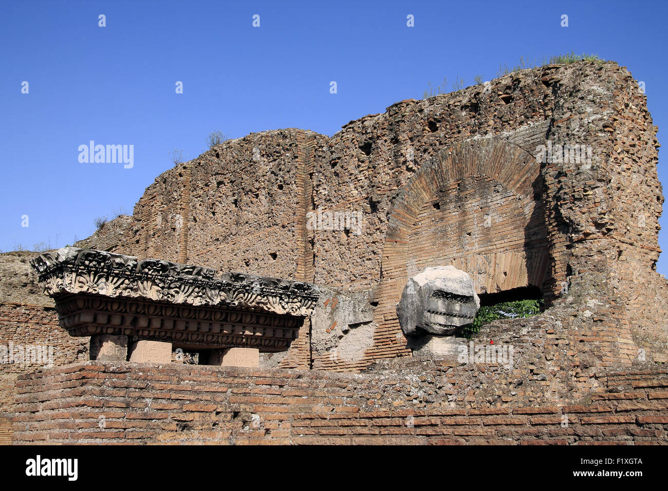 Ancient ruins, ancient Roman Empire, the Palatine Hill. Monte Palatino ...