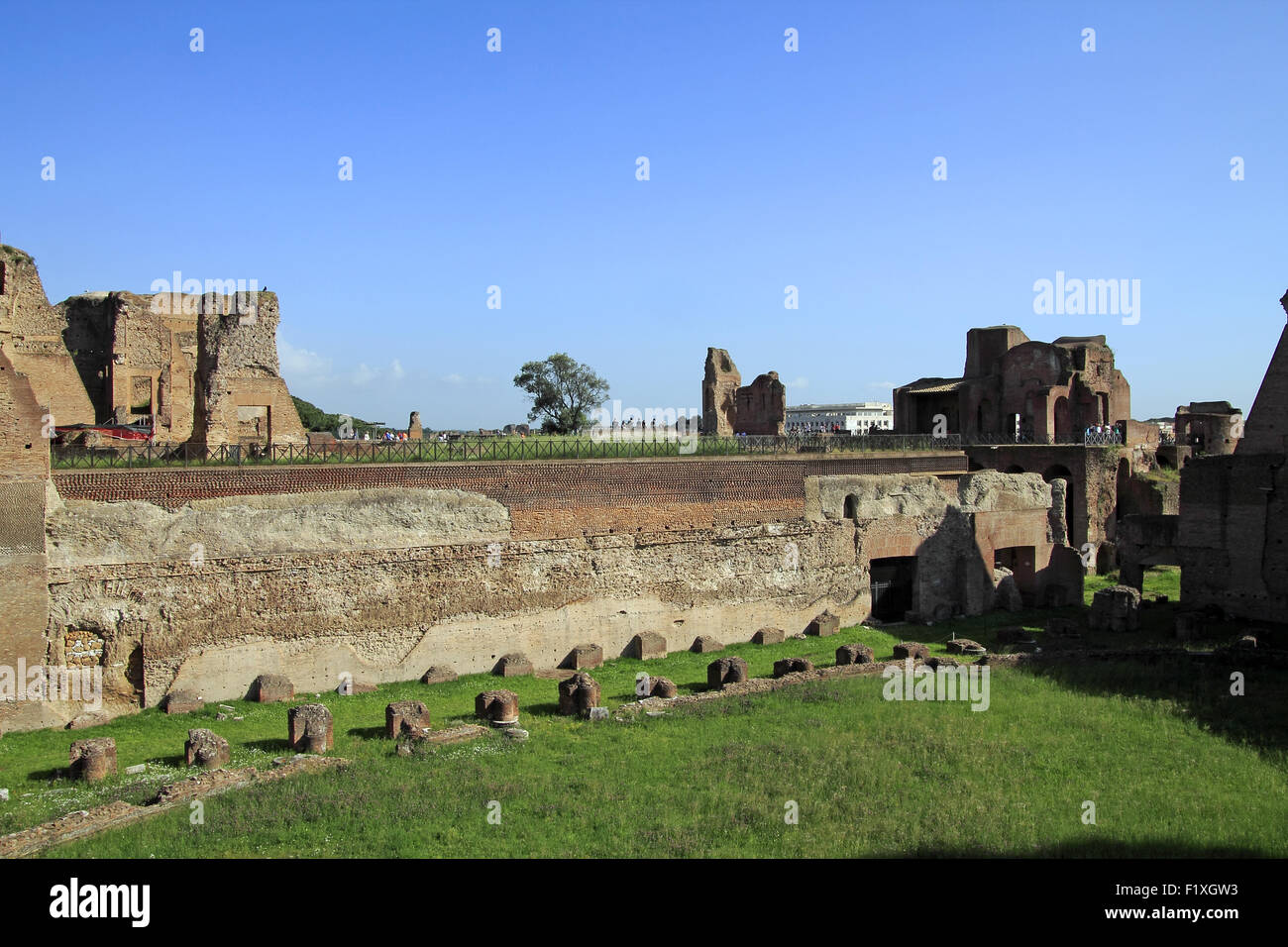 Ancient ruins, ancient Roman Empire, the Palatine Hill. Monte Palatino ...