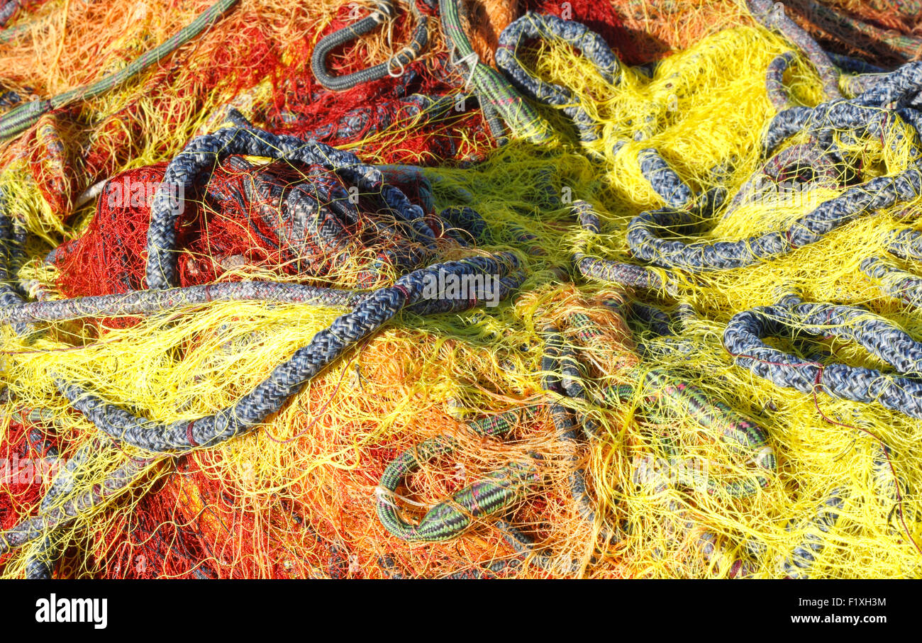 Fishing net close up Stock Photo - Alamy