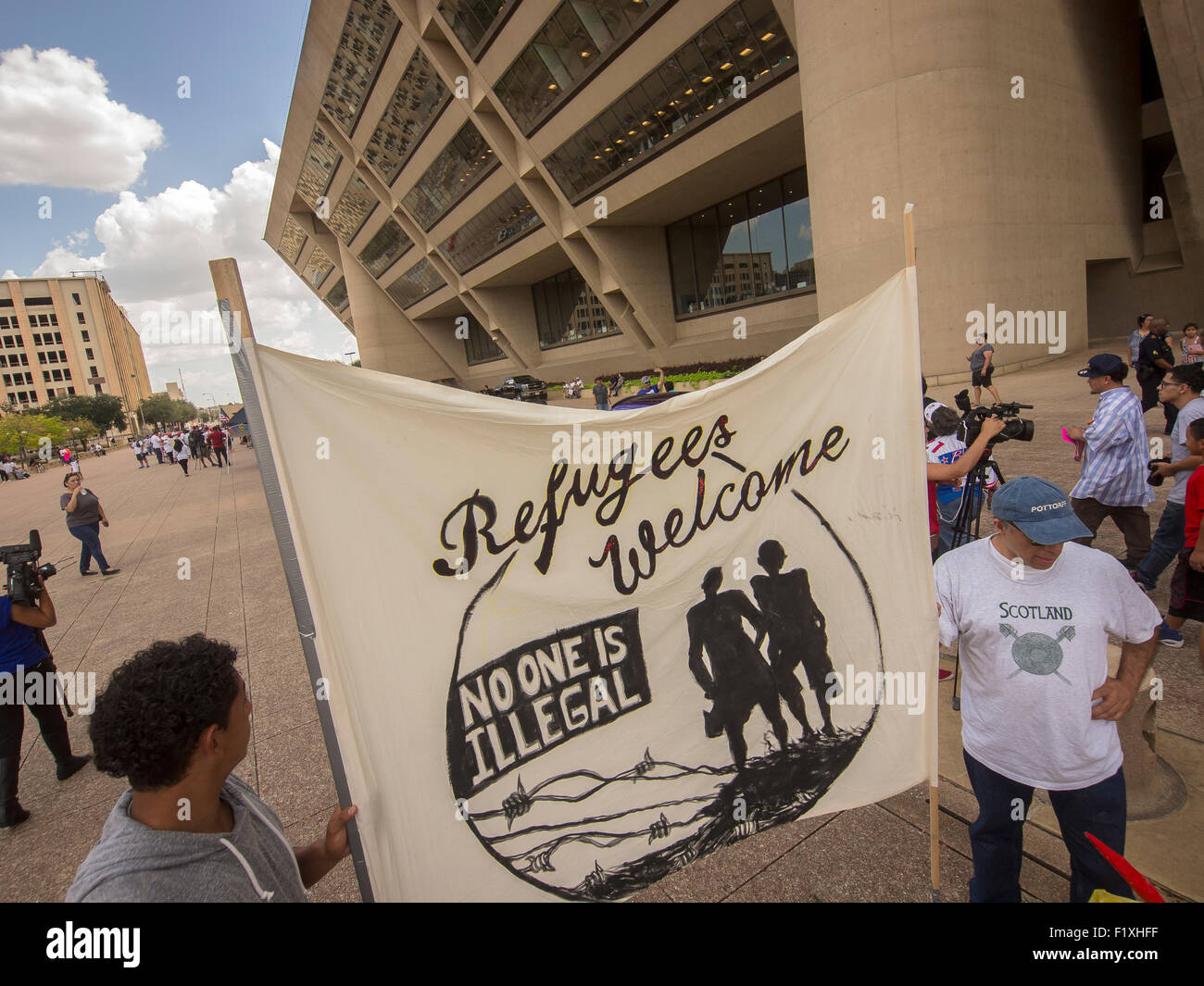 Protest by Texas residents, against Presidential candidate Donald ...