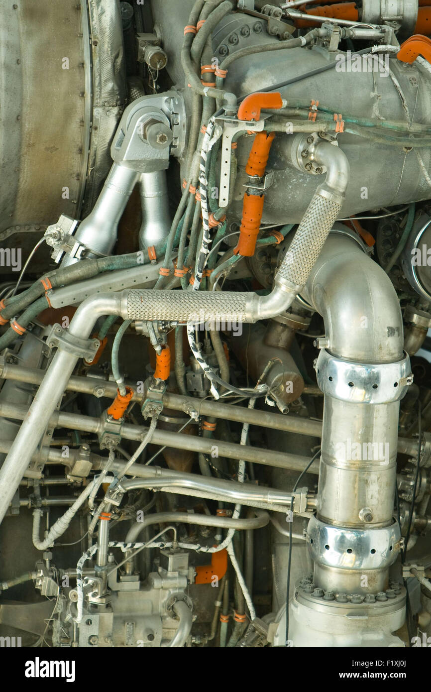 Details of the engine of a space rocket propellers Stock Photo - Alamy