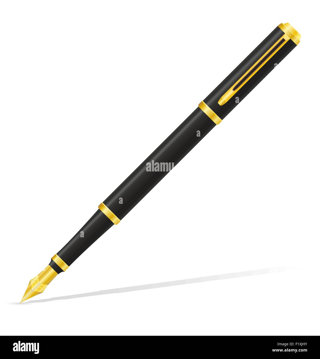 ink pen vector illustration isolated on white background Stock Vector ...