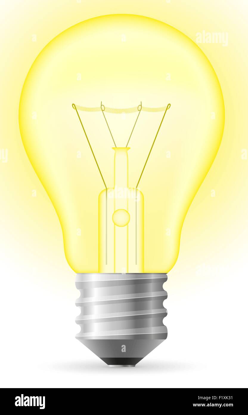 light bulb vector illustration isolated on white background Stock ...