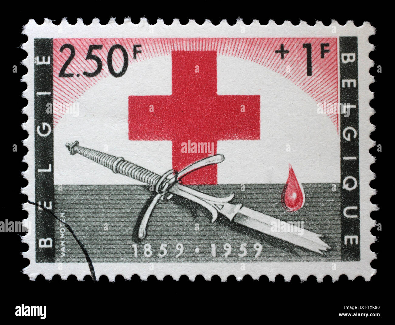 Belgian red cross sign hi-res stock photography and images - Alamy