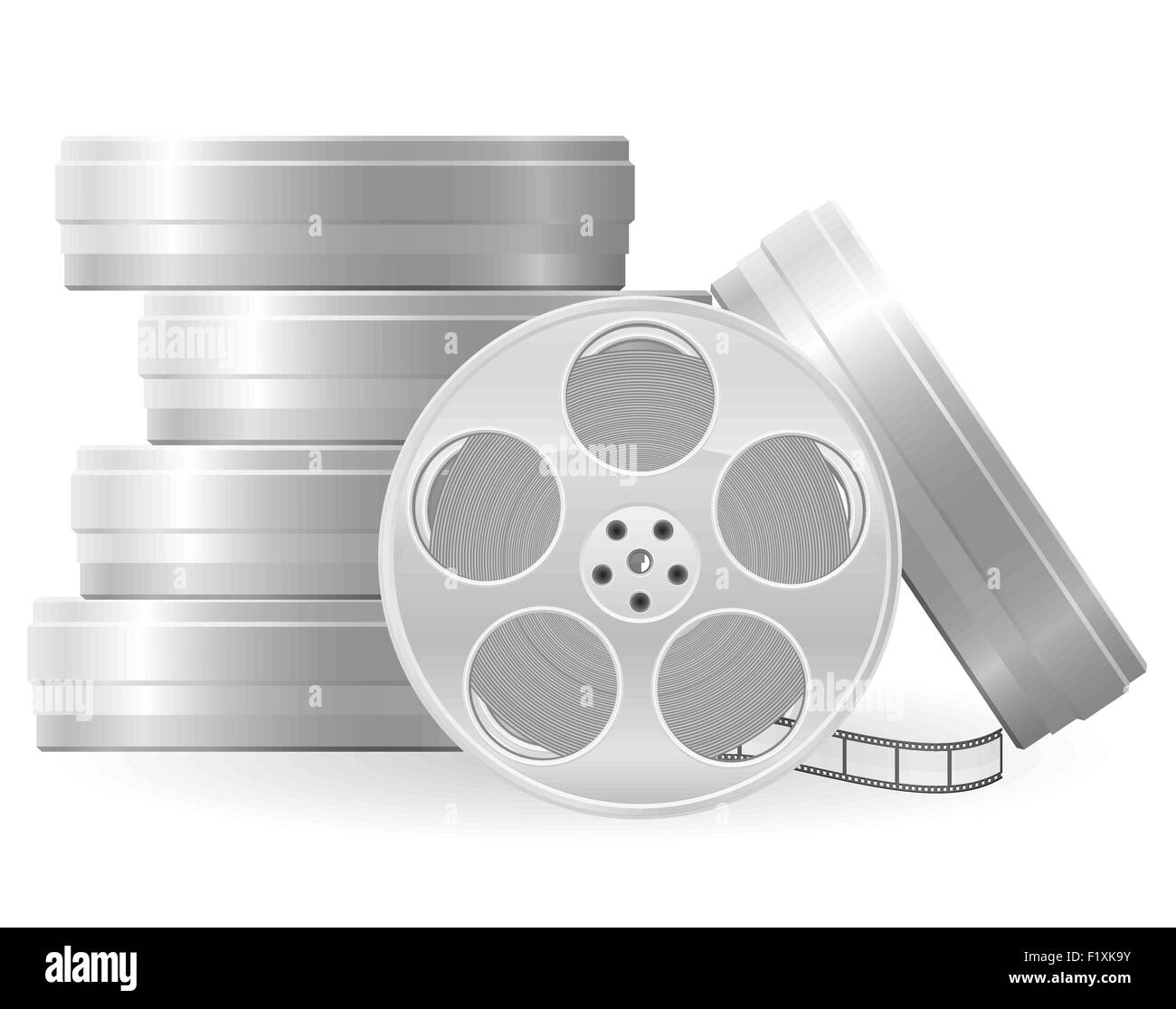 movie reel vector illustration isolated on white background Stock ...