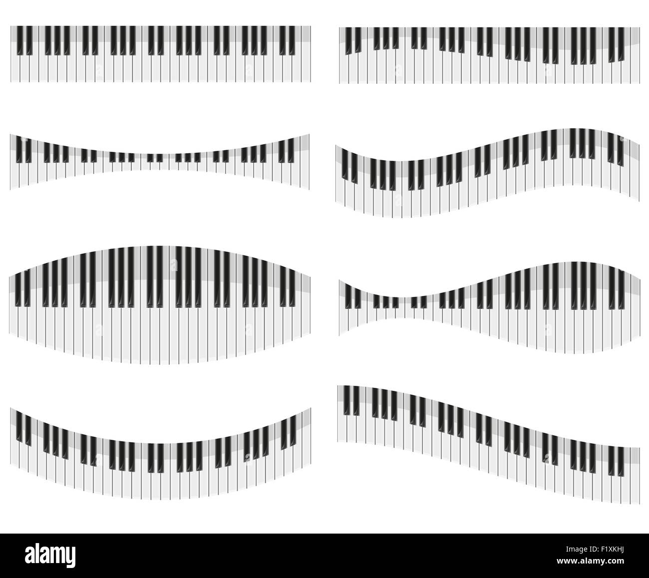 piano keys for different forms of design vector illustration isolated ...