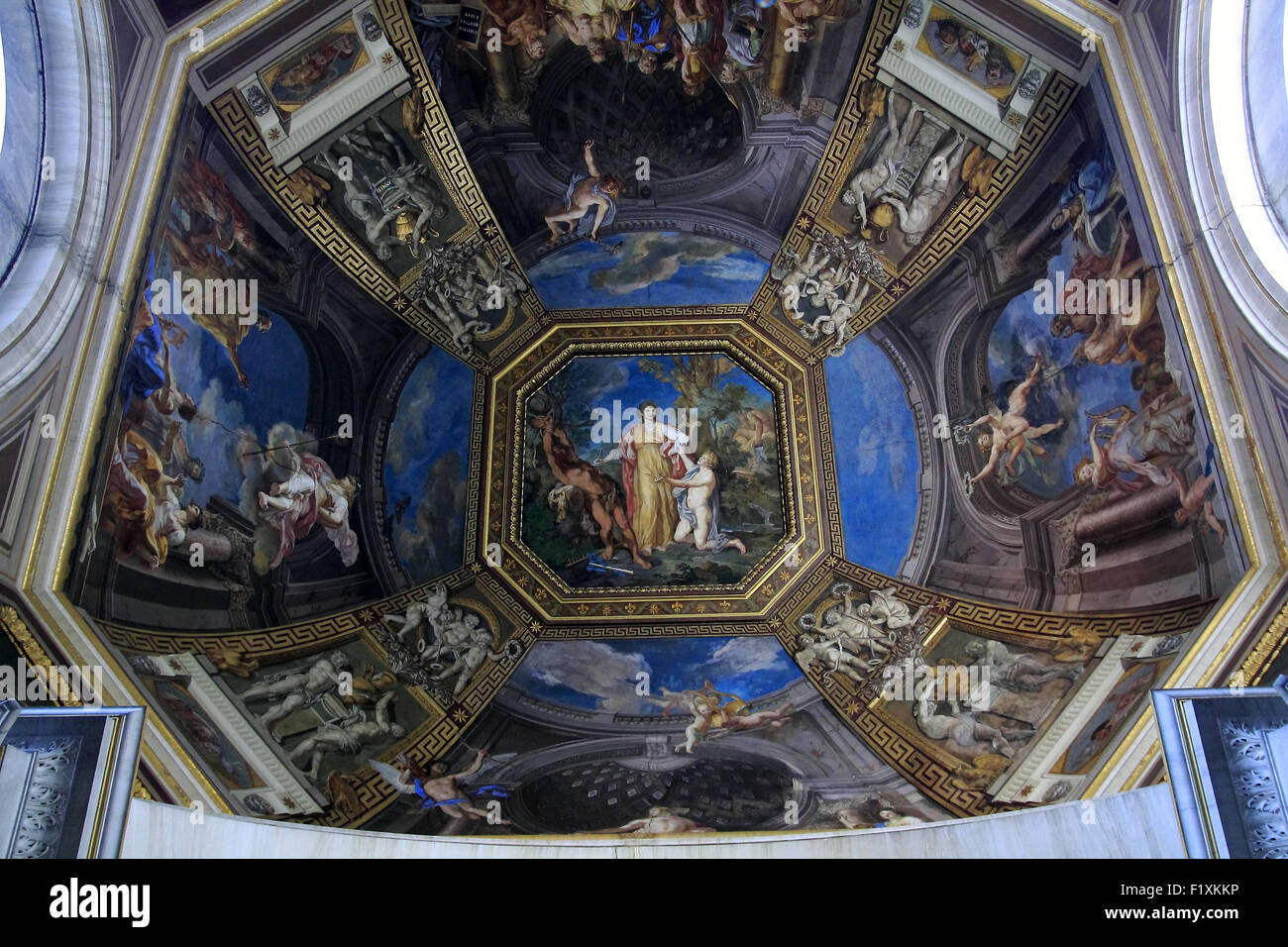 Ceiling of the room The Muse by Tommaso Conca. Museum Pio-Clementino. Vatican Museums. The ...