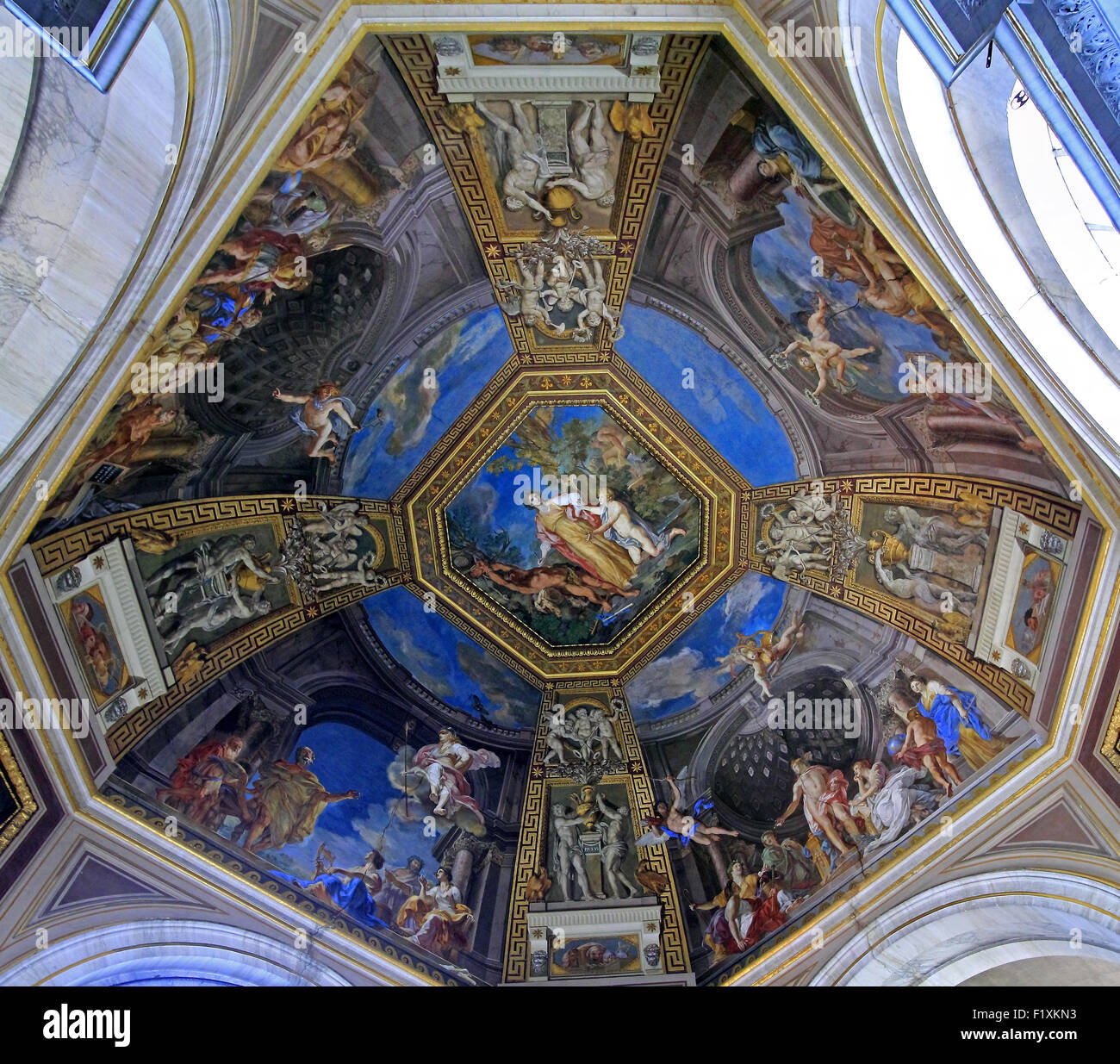 Ceiling of the room The Muse by Tommaso Conca. Museum Pio-Clementino. Vatican Museums. The ...