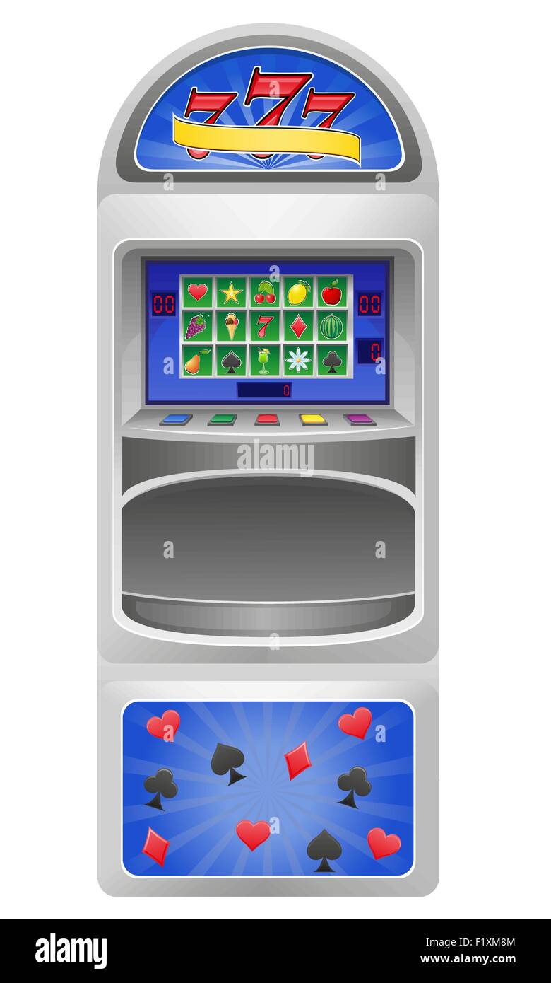 slot machine vector illustration isolated on white background Stock ...