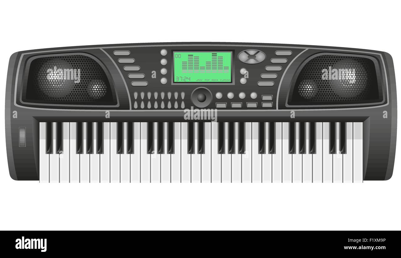 synthesizer vector illustration isolated on white background Stock ...
