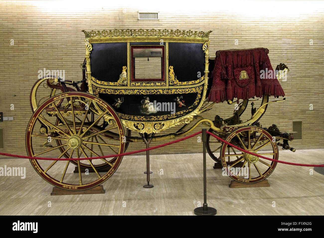 Carriage Museum and cars of popes. The Vatican, Rome, Italy Stock Photo ...