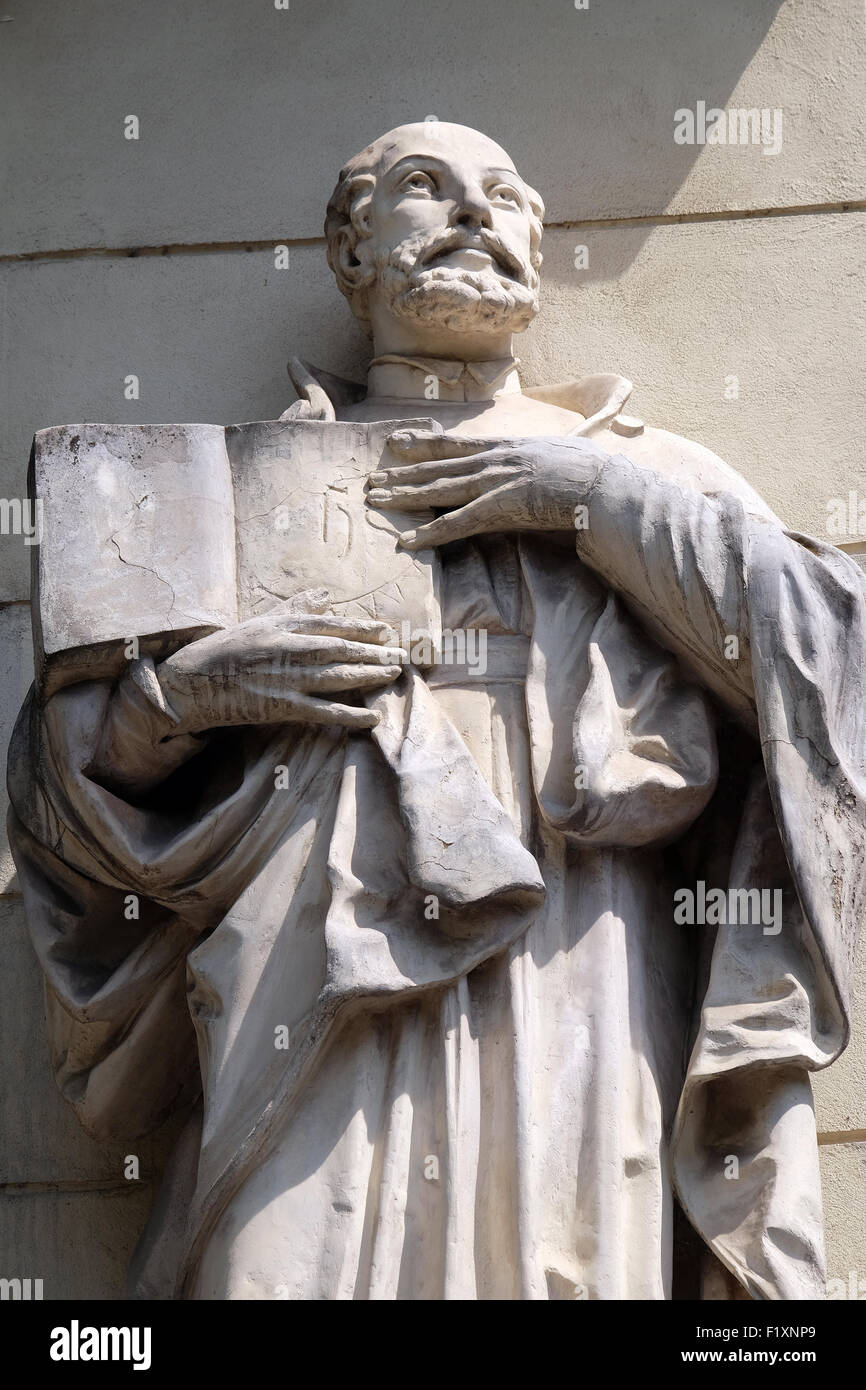 Saint Ignatius of Loyola on the portal of Saint James church in ...