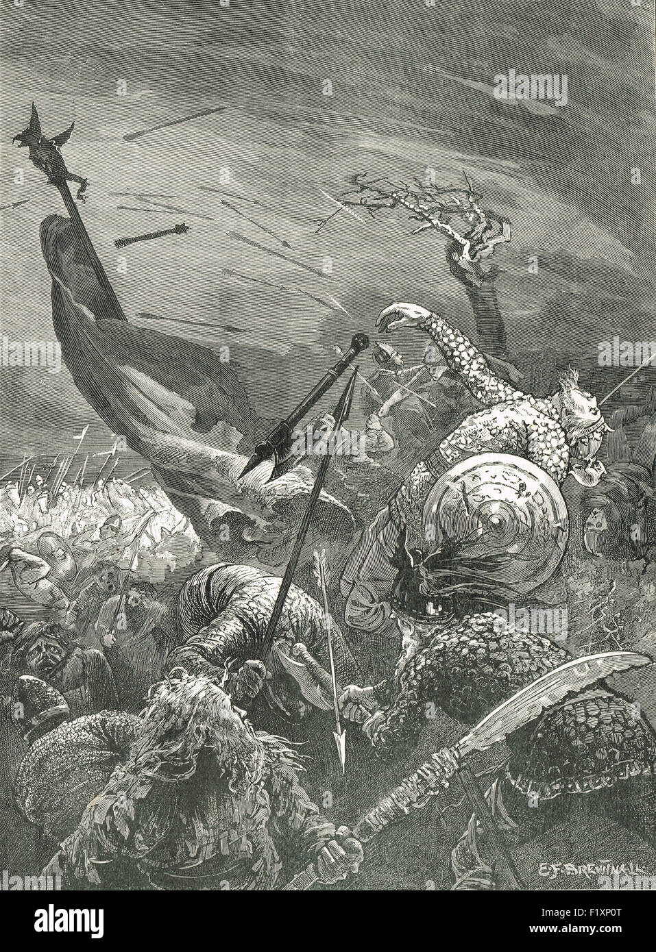 Death of King Harold, Battle of Hastings 1066 Stock Photo - Alamy