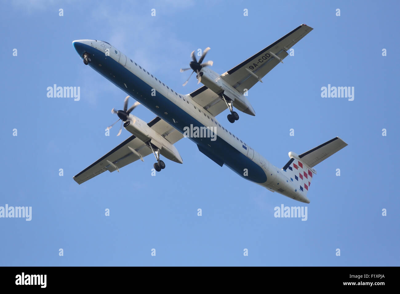Bombardier DH8D, registration 9A-CQD of Croatia Airlines landing on ...
