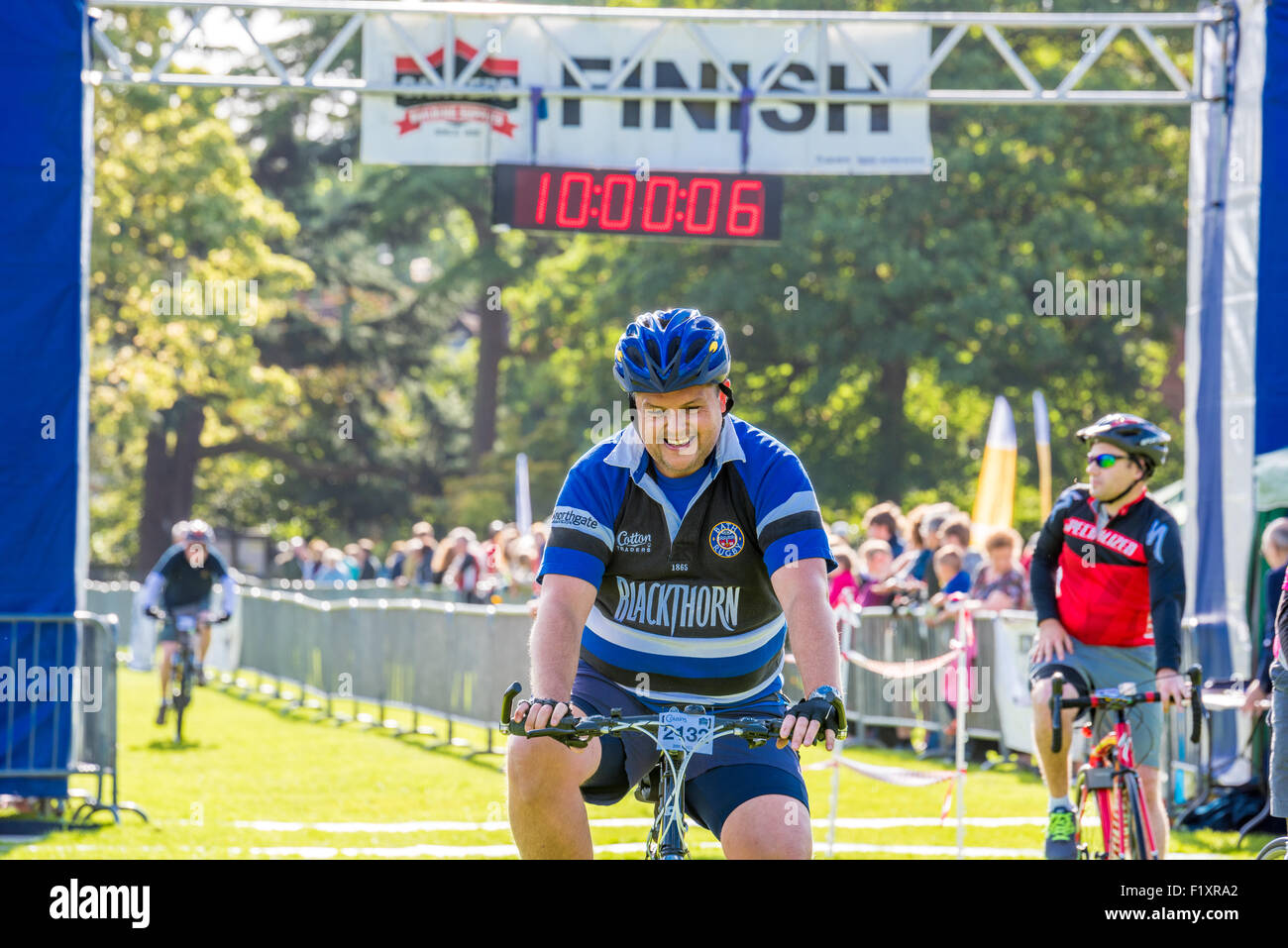 Cyclists finishing the 20k bike ride at The Carvers sponsored ...