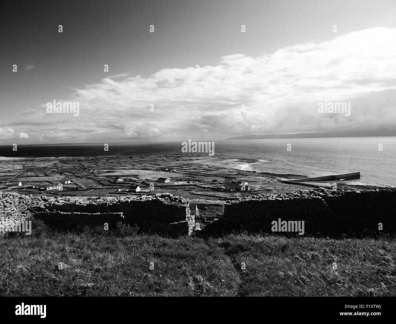 View from a high point on the island of Inishmaan Stock Photo - Alamy