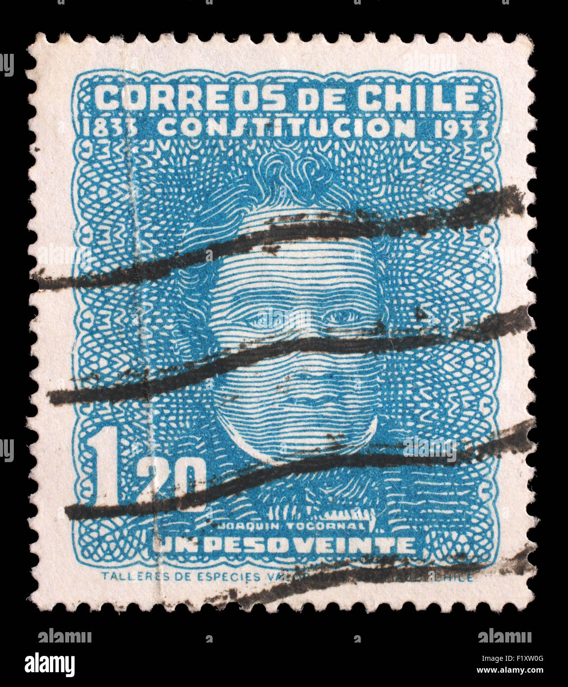 Chilean postage stamp hi-res stock photography and images - Alamy