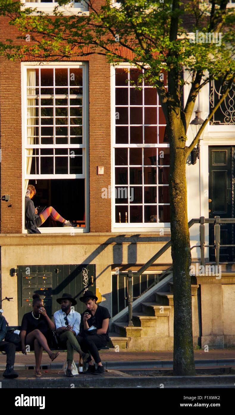 Window Girl Amsterdam Wallpaper Red Light Window Night | TikTok