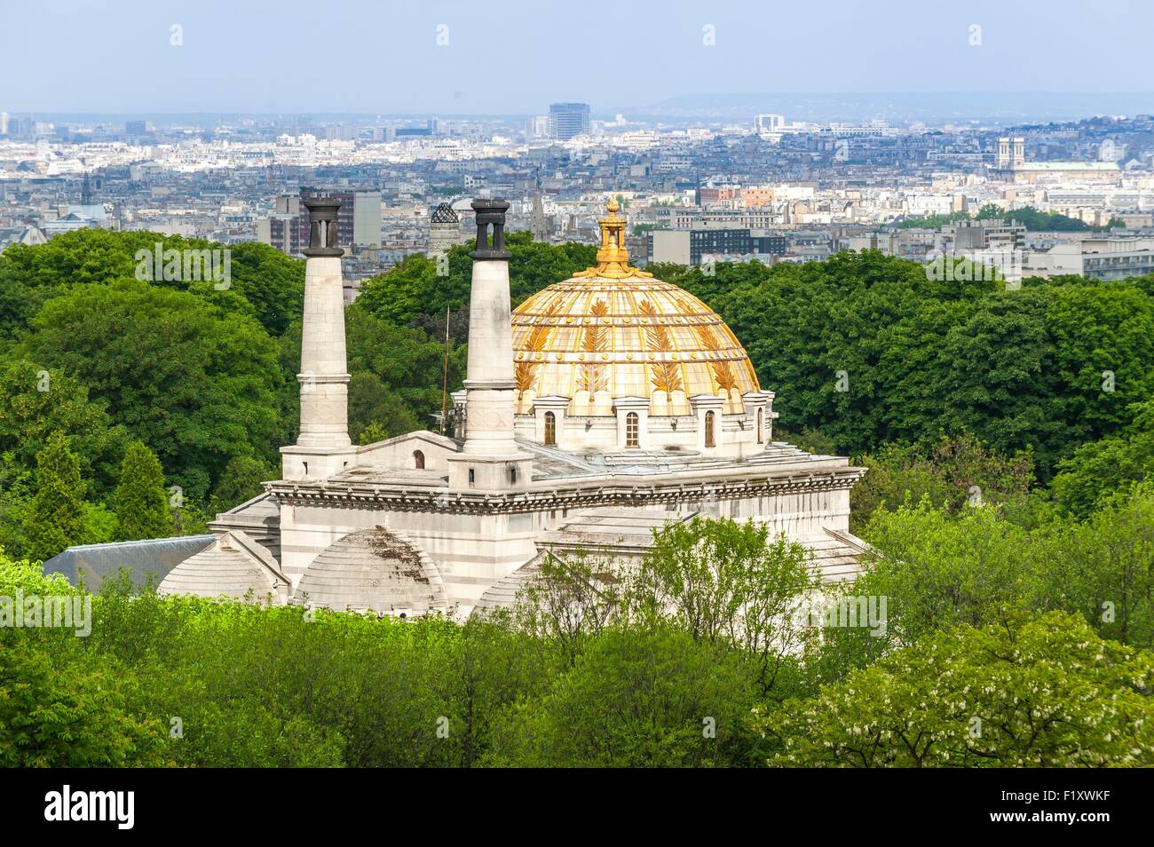 France, Paris, cemetery Pere Lachaise,the crematorium, columbarium Pere ...