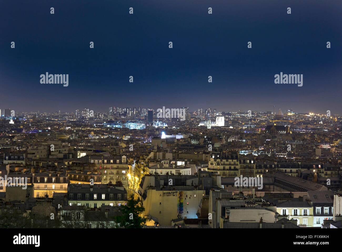 France, Paris, overview from Montmartre Stock Photo - Alamy