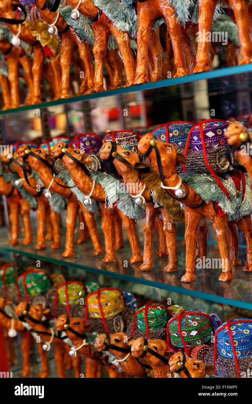 United Arab Emirates, Dubai, Bur Dubai, Al Kabeer Souk, miniature camel ...