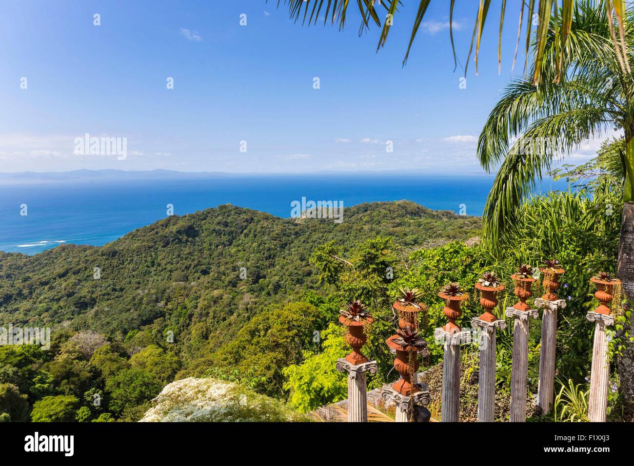 Costa Rica, Puntarenas province, Jaco, luxury hotel Villa Caletas Stock ...