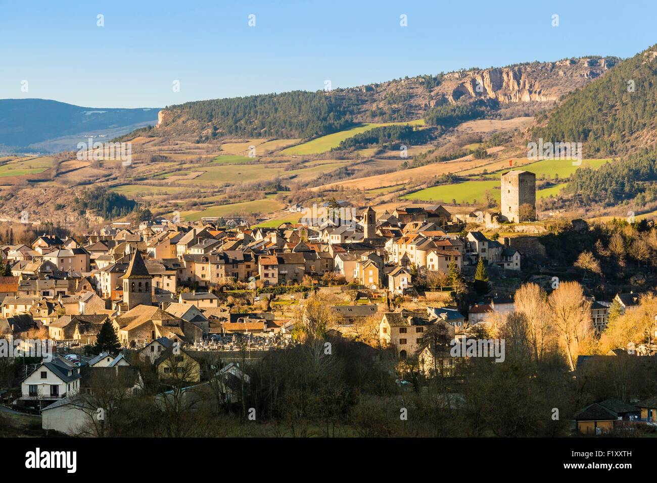 France, Lozere, Chanac, general view Stock Photo - Alamy