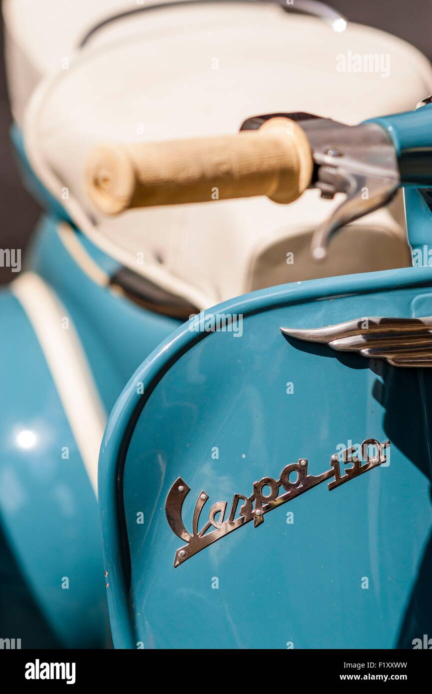 Italy, Tuscany, Siena, a Vespa scooter in the street Stock Photo - Alamy