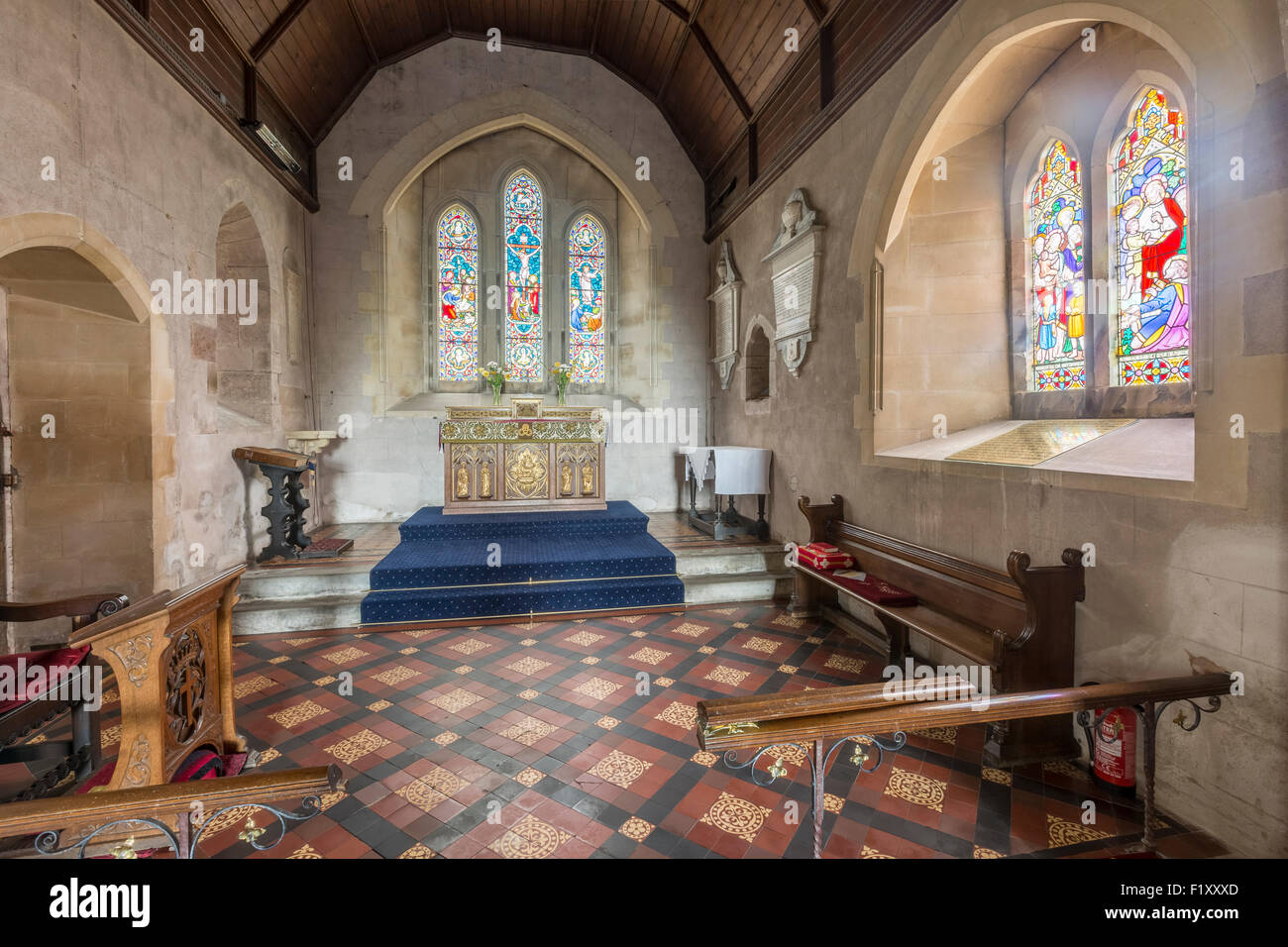 Interior view of the Church of the Holy Rood Mordiford Anglican Church ...