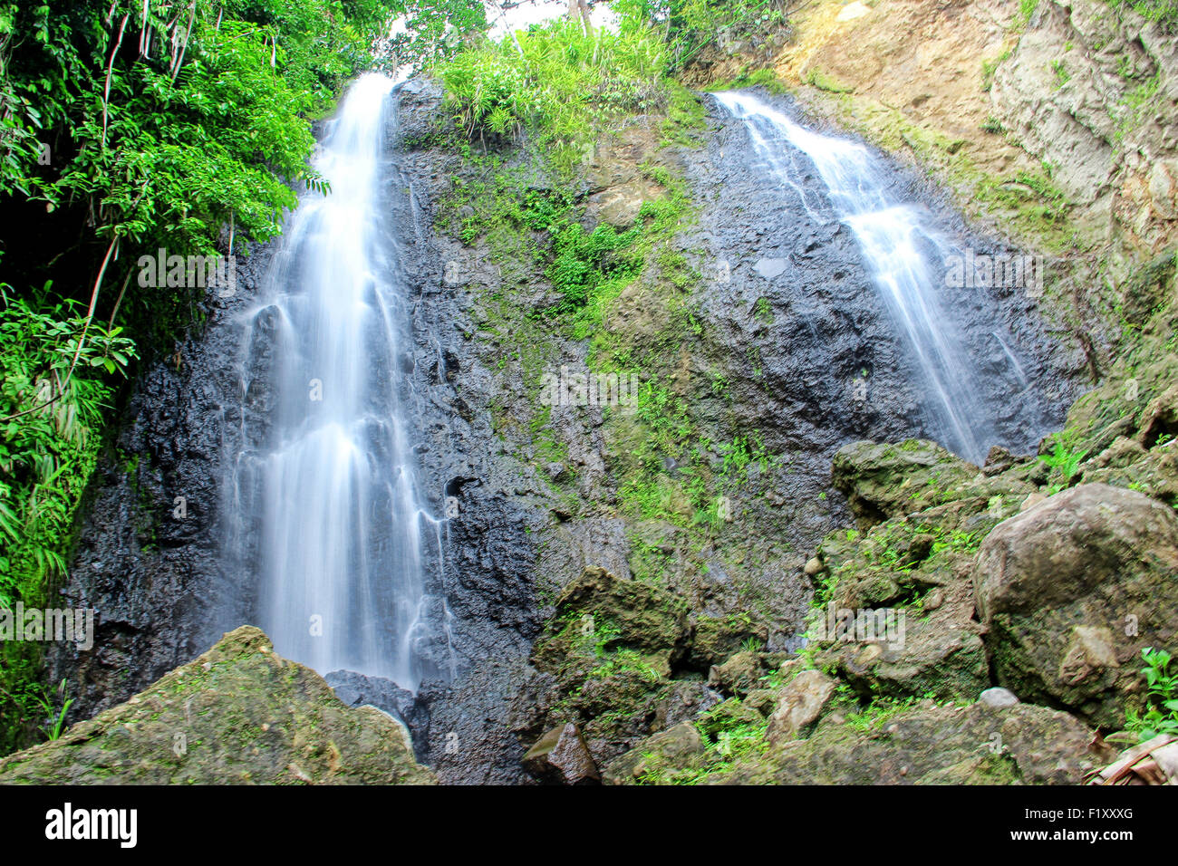 the charm of a waterfall in rural areas alue papeun, northern Aceh ...