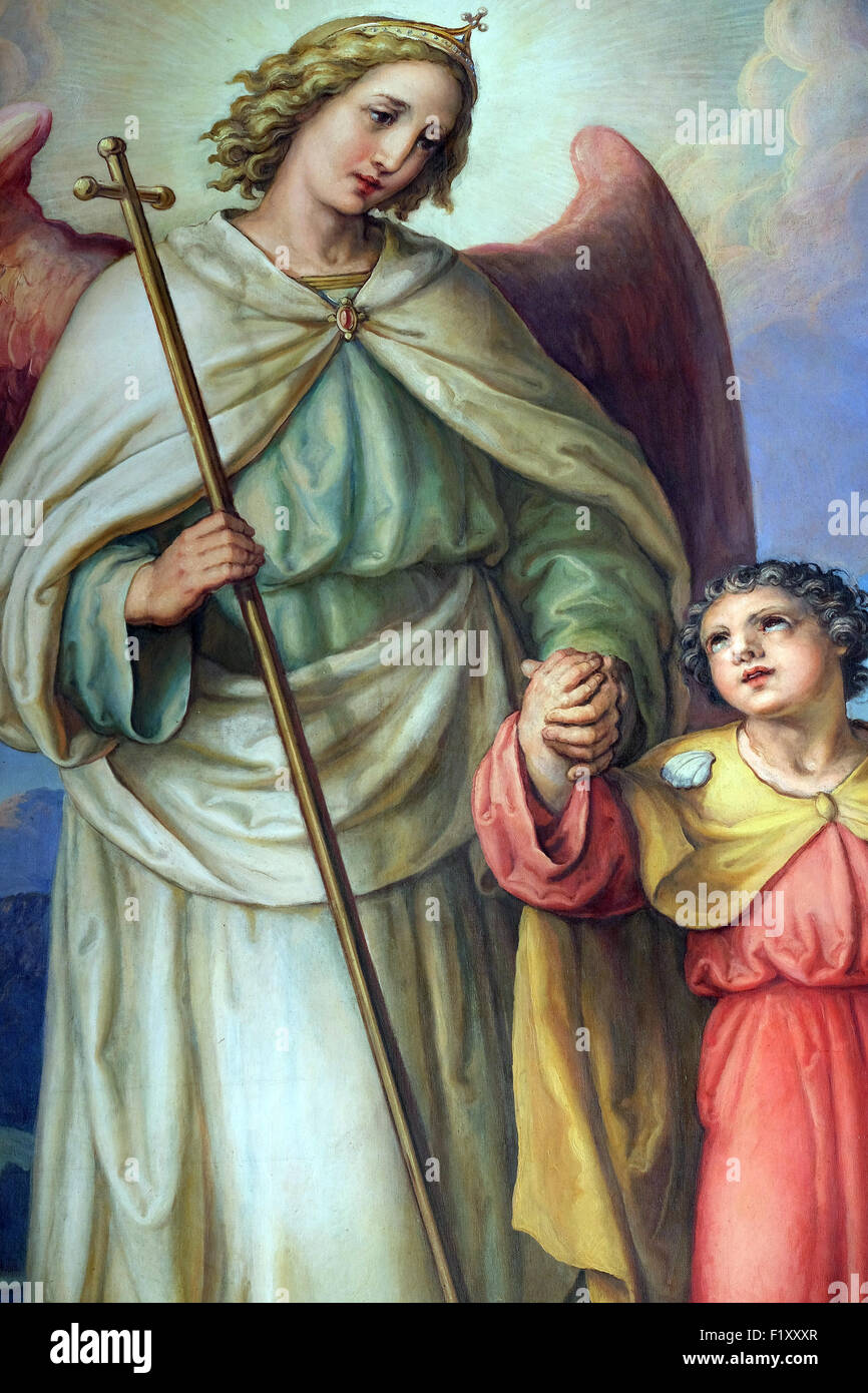 Guardian angel, altarpiece in the Basilica of the Sacred Heart of Jesus ...