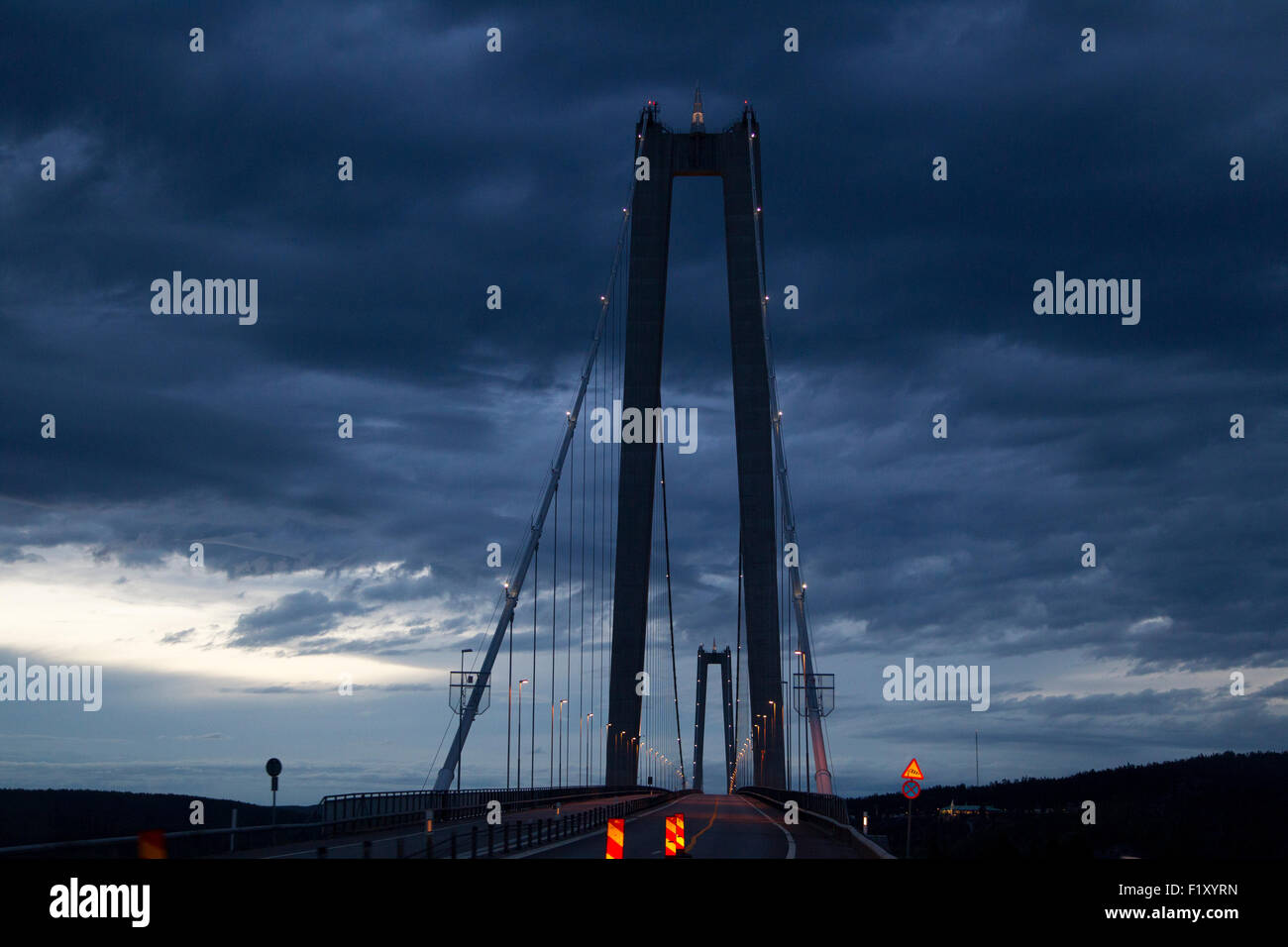 Night images over a large beautiful bridge in Sweden Stock Photo - Alamy