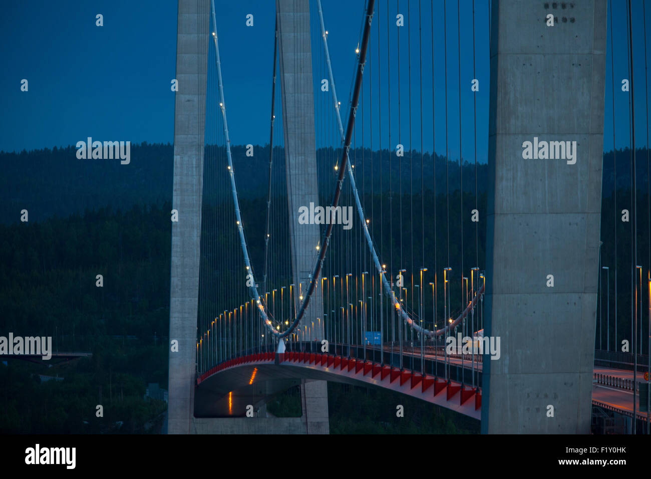 Night images over a large beautiful bridge in Sweden Stock Photo - Alamy