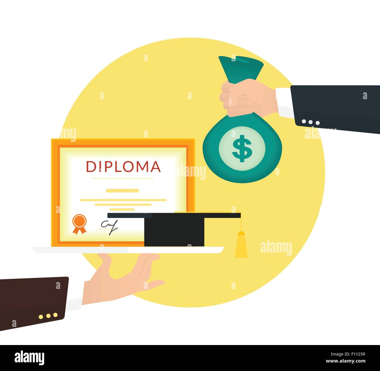 Businessperson agree Stock Vector Images - Alamy