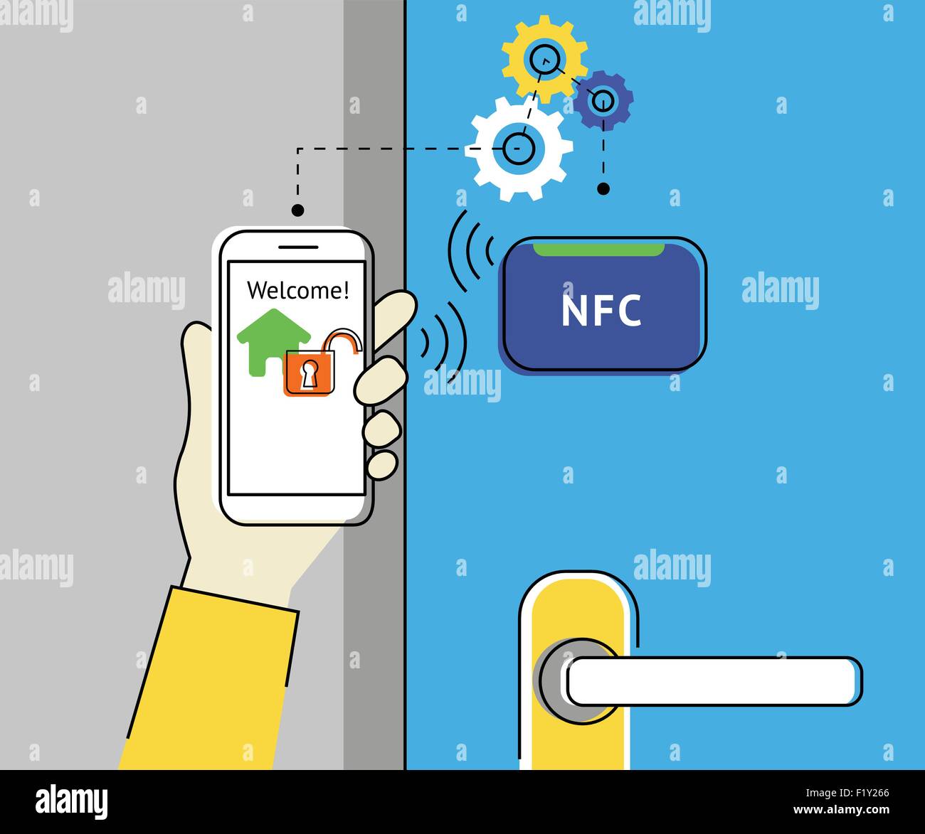 Mobile access to home Stock Vector Image & Art - Alamy