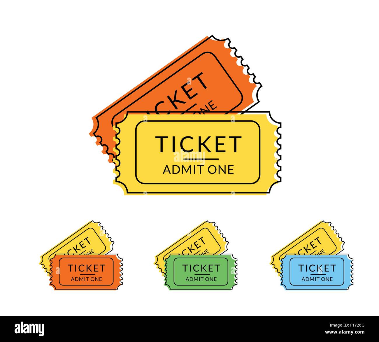 Two retro tickets Stock Vector Image & Art - Alamy