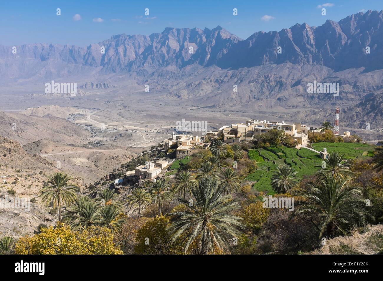 Sultanate of Oman, gouvernorate of Al-Batinah, Al Hajar Mountains range ...