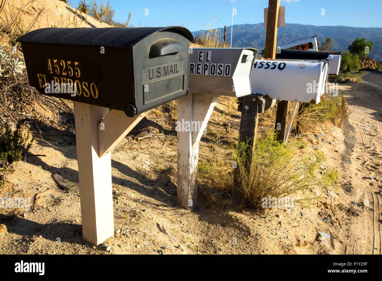 United States, California, letter box Stock Photo - Alamy