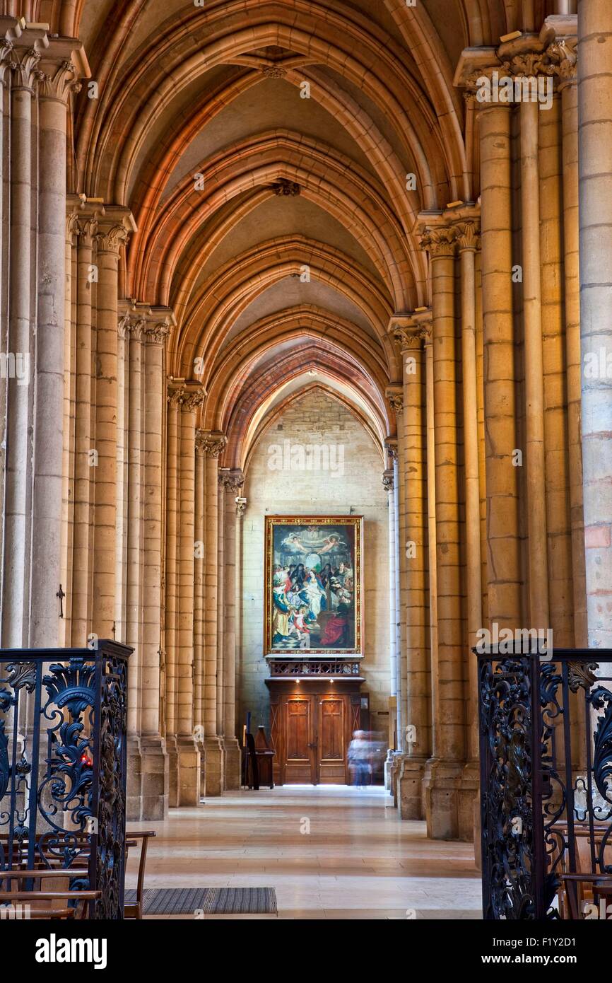 France, Rhone, Lyon, district of Vieux Lyon, historical site listed as ...