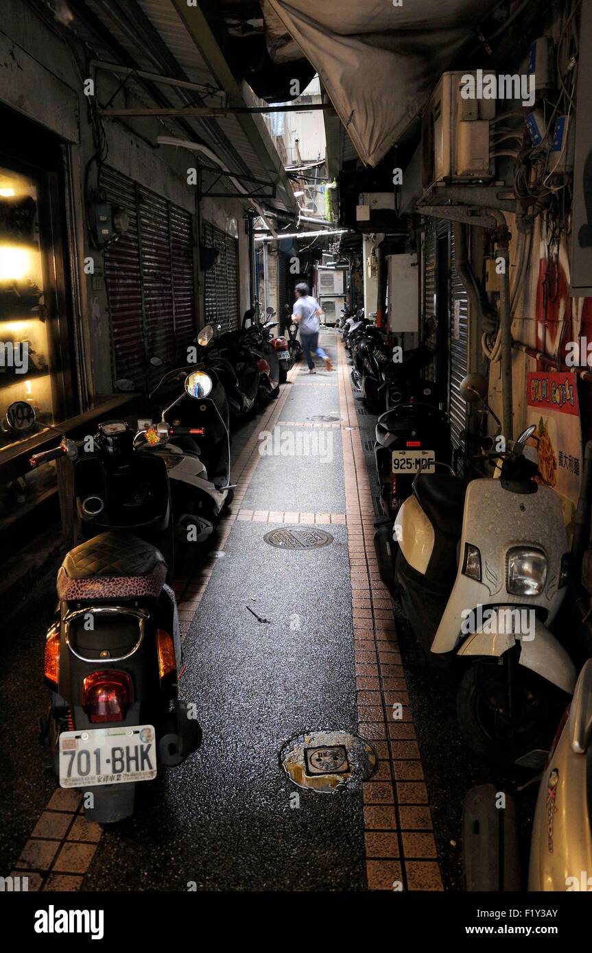 Taiwan, Taipei, Ximending district, street and shops Stock Photo - Alamy